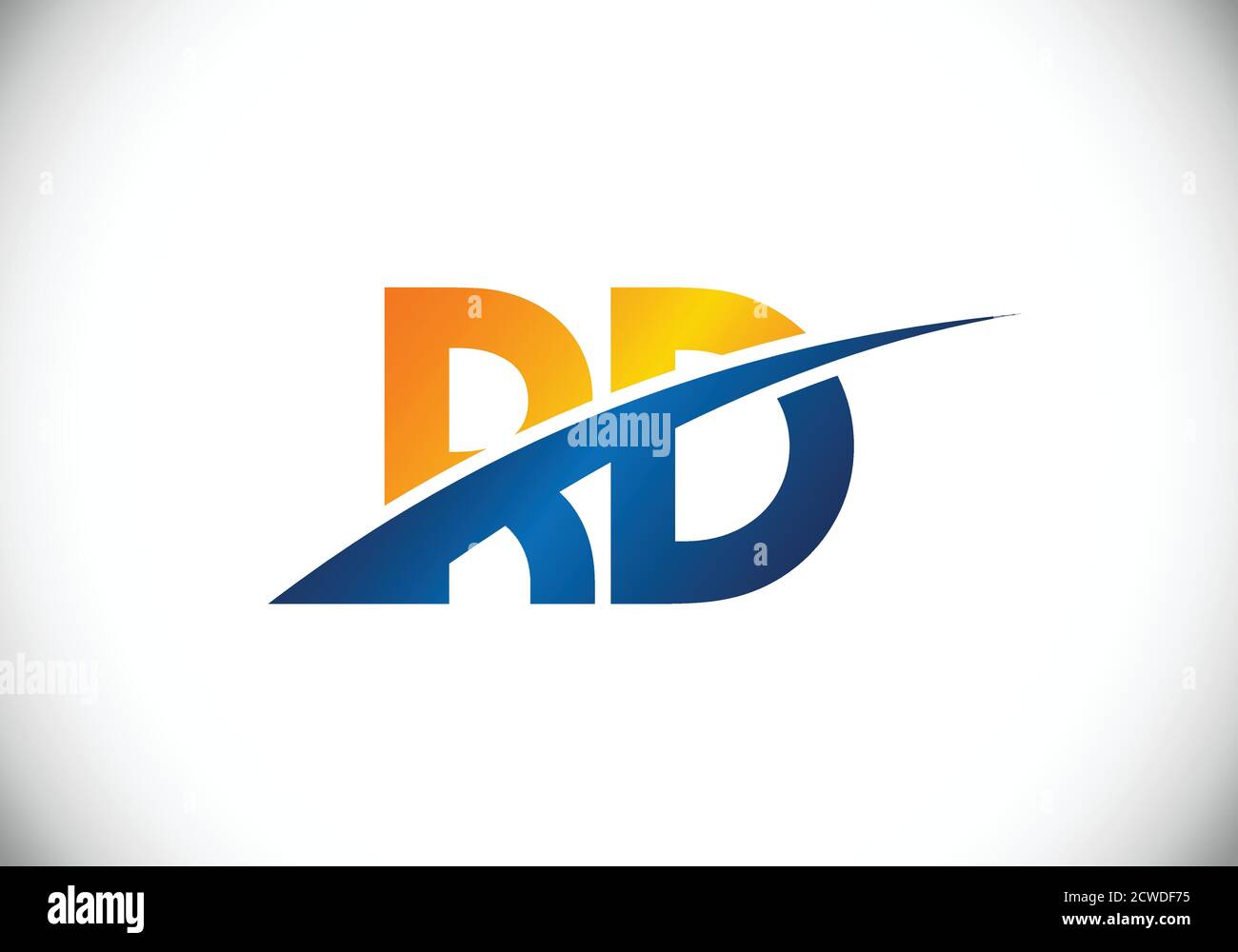 Initial Monogram Letter R D Logo Design Vector Template. R D Letter ...