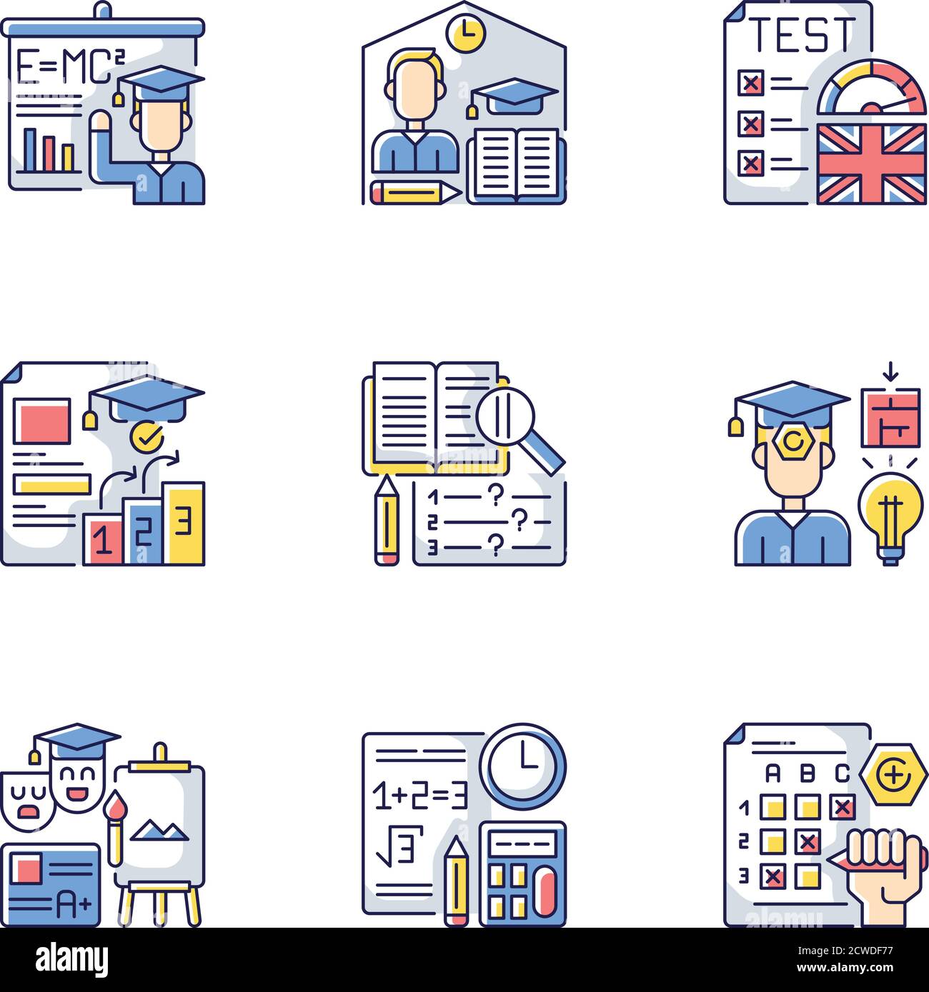 Examination types RGB color icons set Stock Vector Image & Art - Alamy Examination types RGB color icons set Stock Vector Image & Art - Alamy