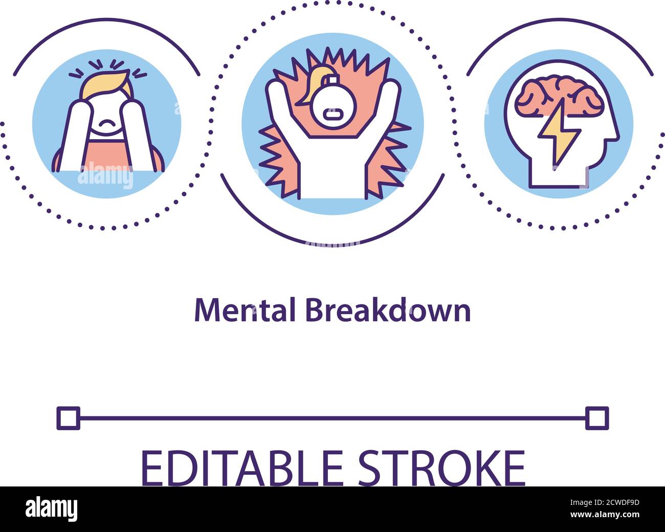 Brain breaking Stock Vector Images - Alamy