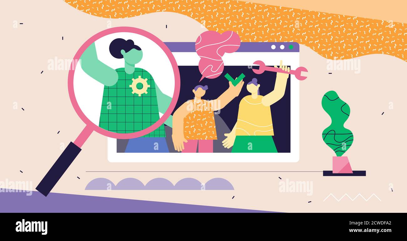 Hiring modern abstract concept vector illustration. Skilled persons ...