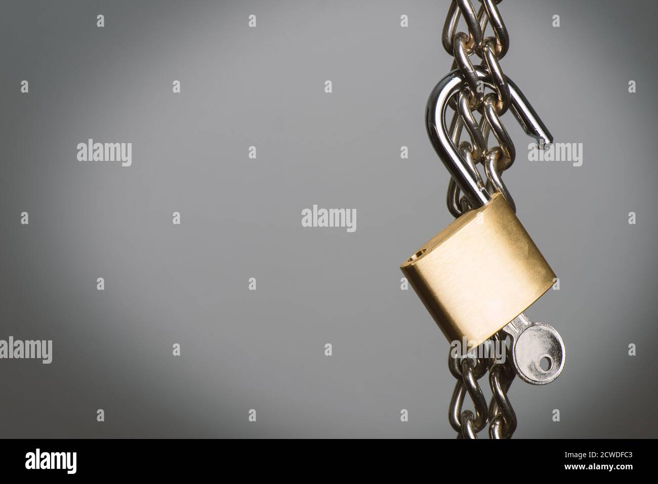abstract stainless steel chain and padlock, security concept Stock ...