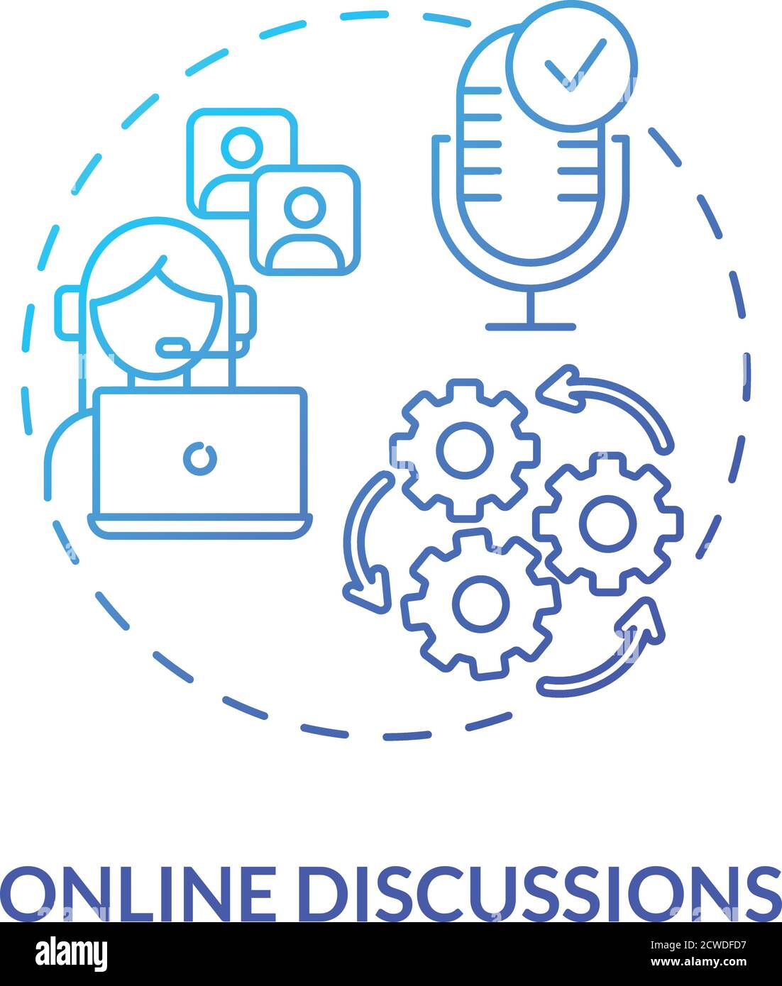 Online discussions concept icon Stock Vector Image & Art - Alamy