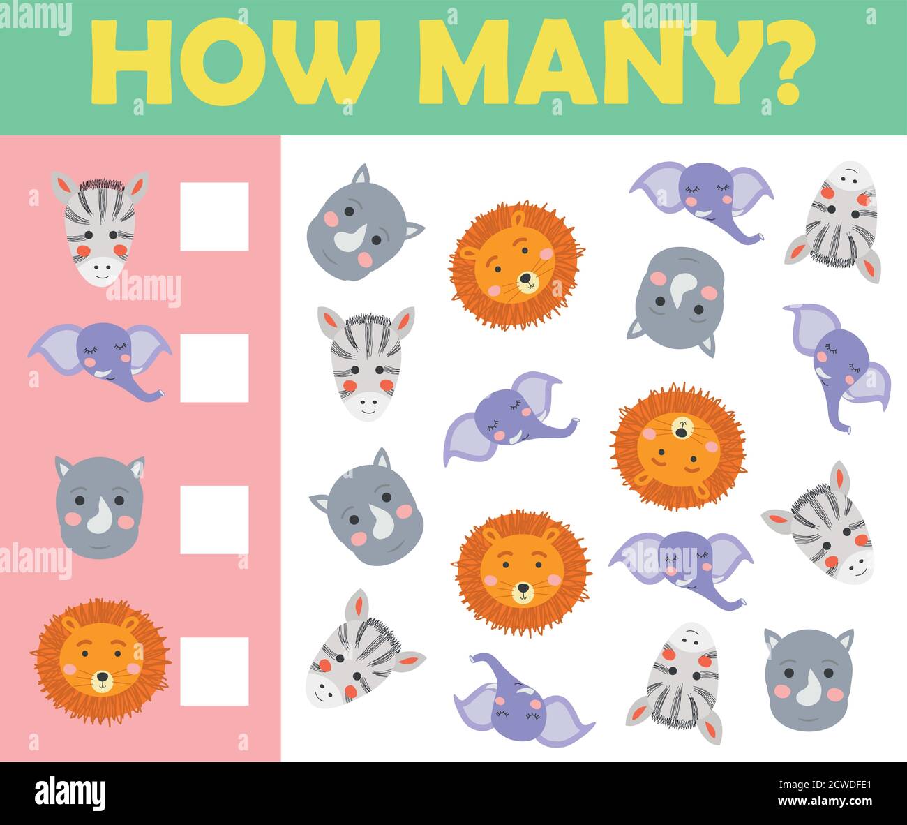 Counting. Game for Preschool Children. Educational a mathematical game ...