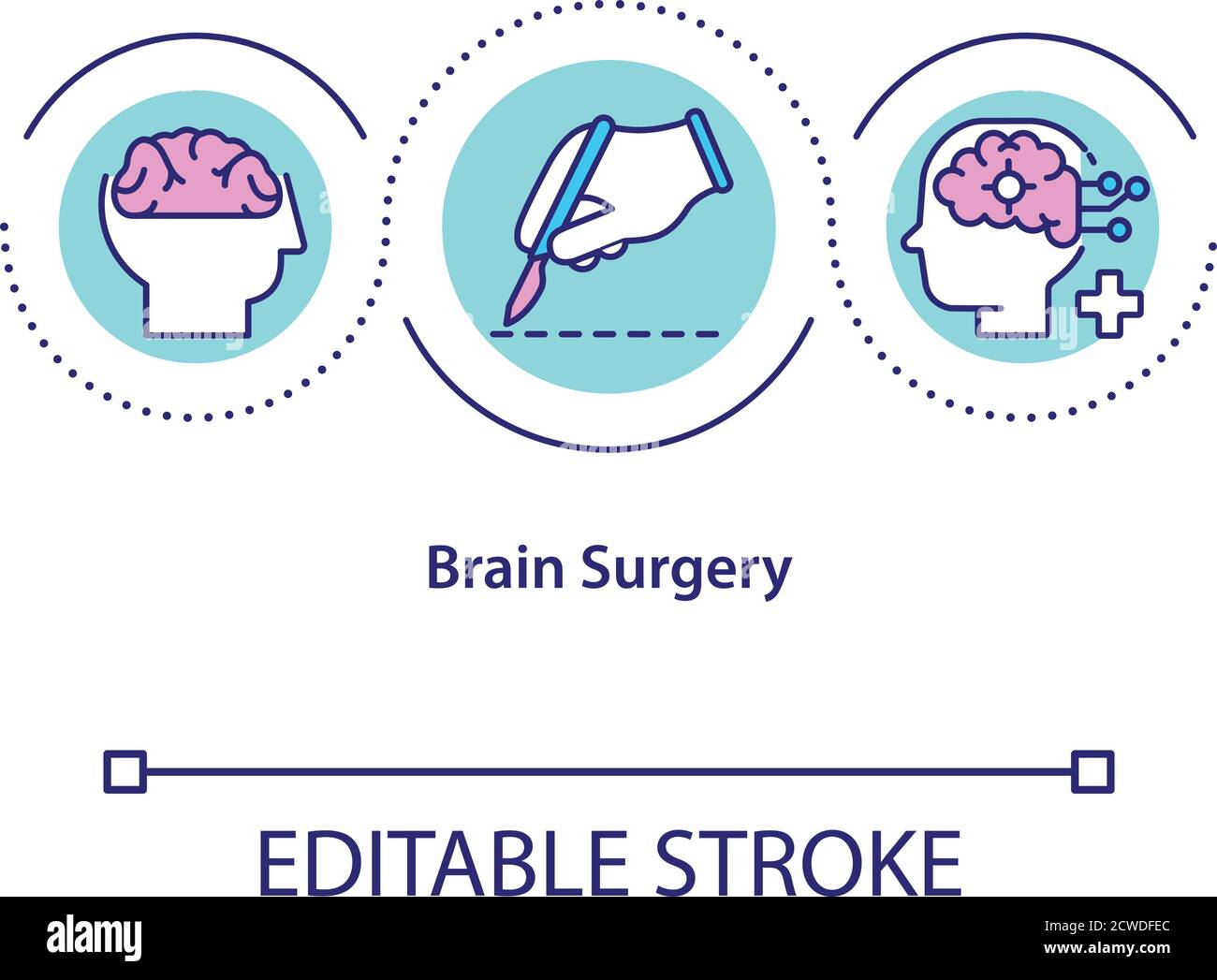 Brain surgery concept icon Stock Vector Image & Art - Alamy
