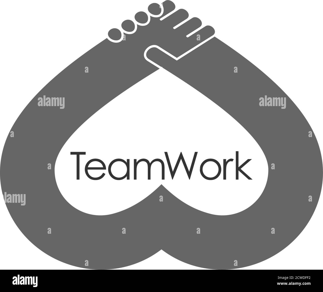 strong team work hand palm design symbol vector Stock Vector Image ...