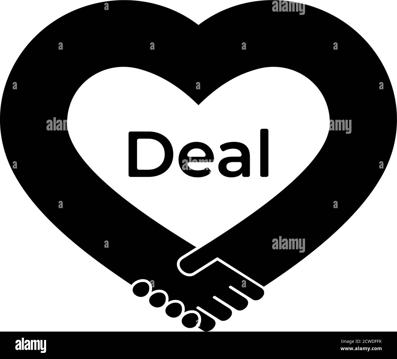 love hand shake deal business design symbol vector Stock Vector Image ...