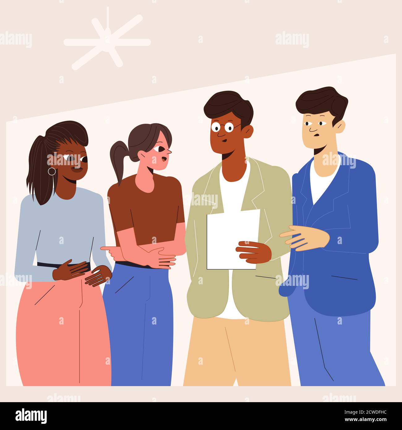 Professional cartoon people in meeting hi-res stock photography and ...