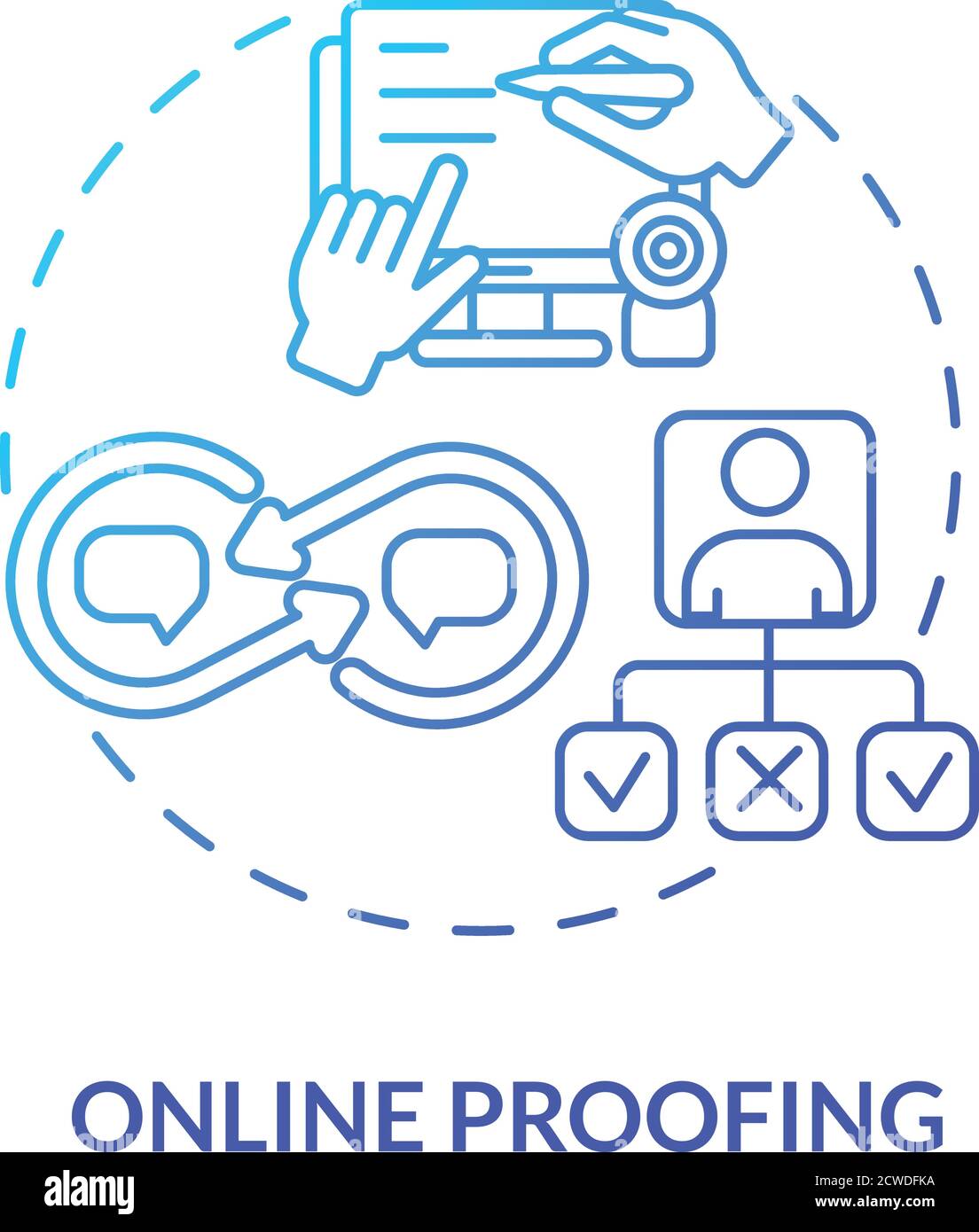 Online proofing concept icon Stock Vector Image & Art - Alamy
