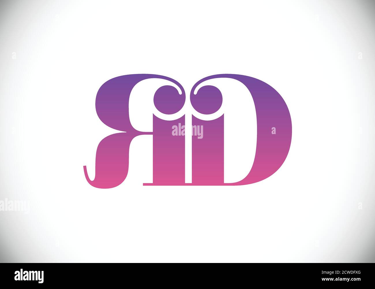 Initial Monogram Letter R D Logo Design Vector Template. R D Letter ...