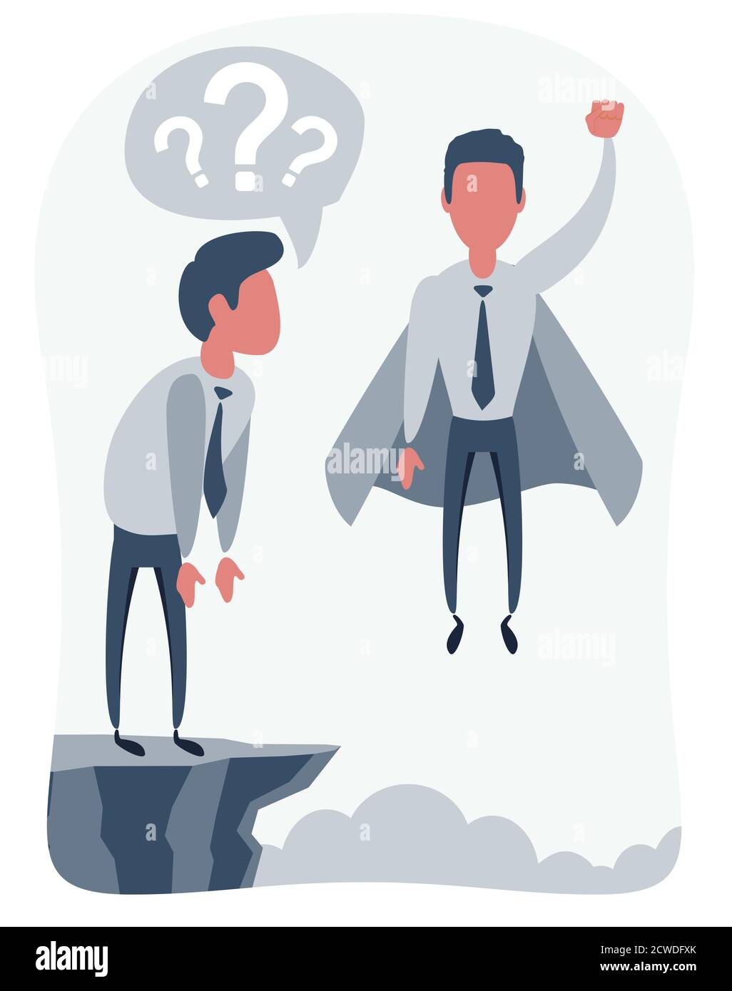 Successful businessman looking up Stock Vector Images - Alamy