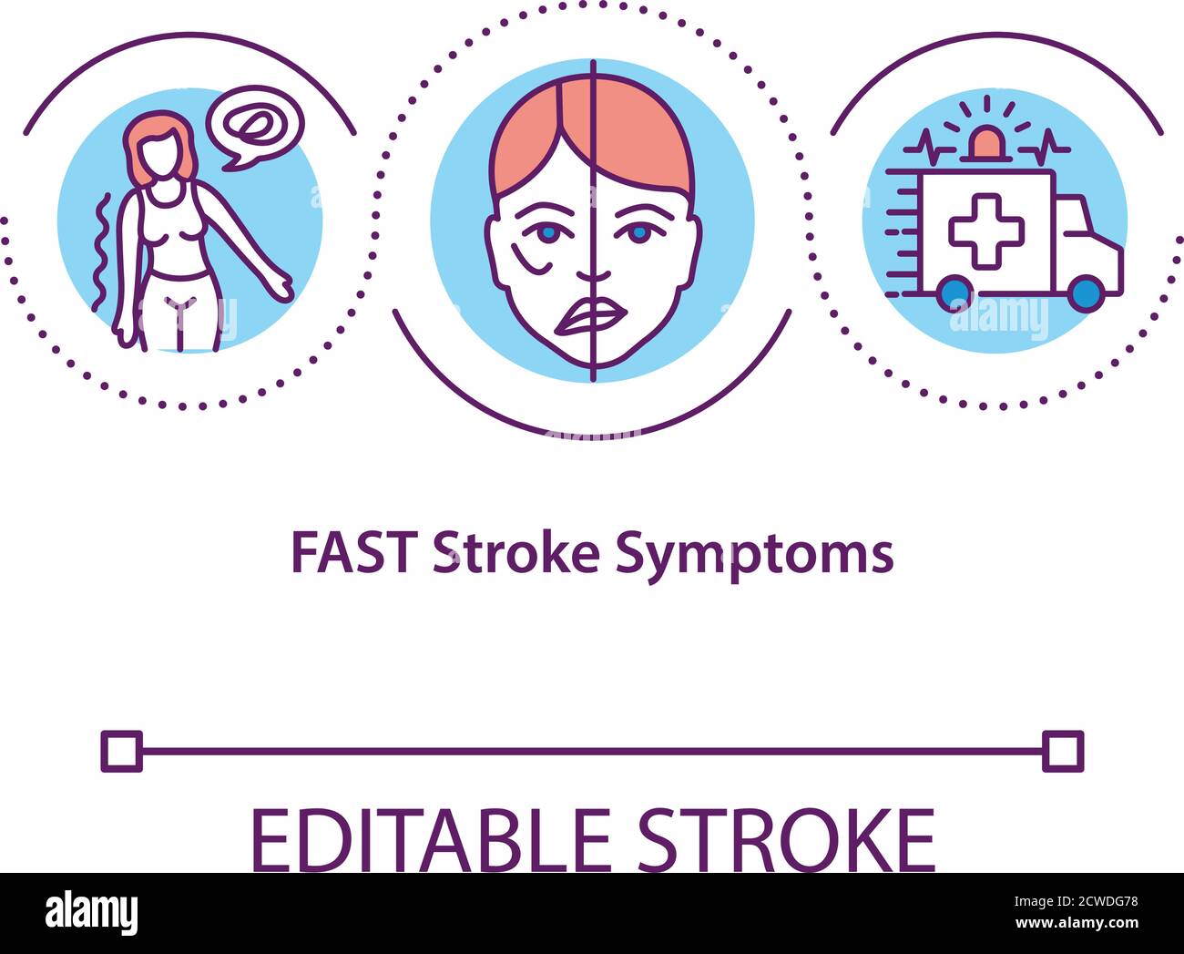 FAST stroke symptoms concept icon Stock Vector Image & Art - Alamy
