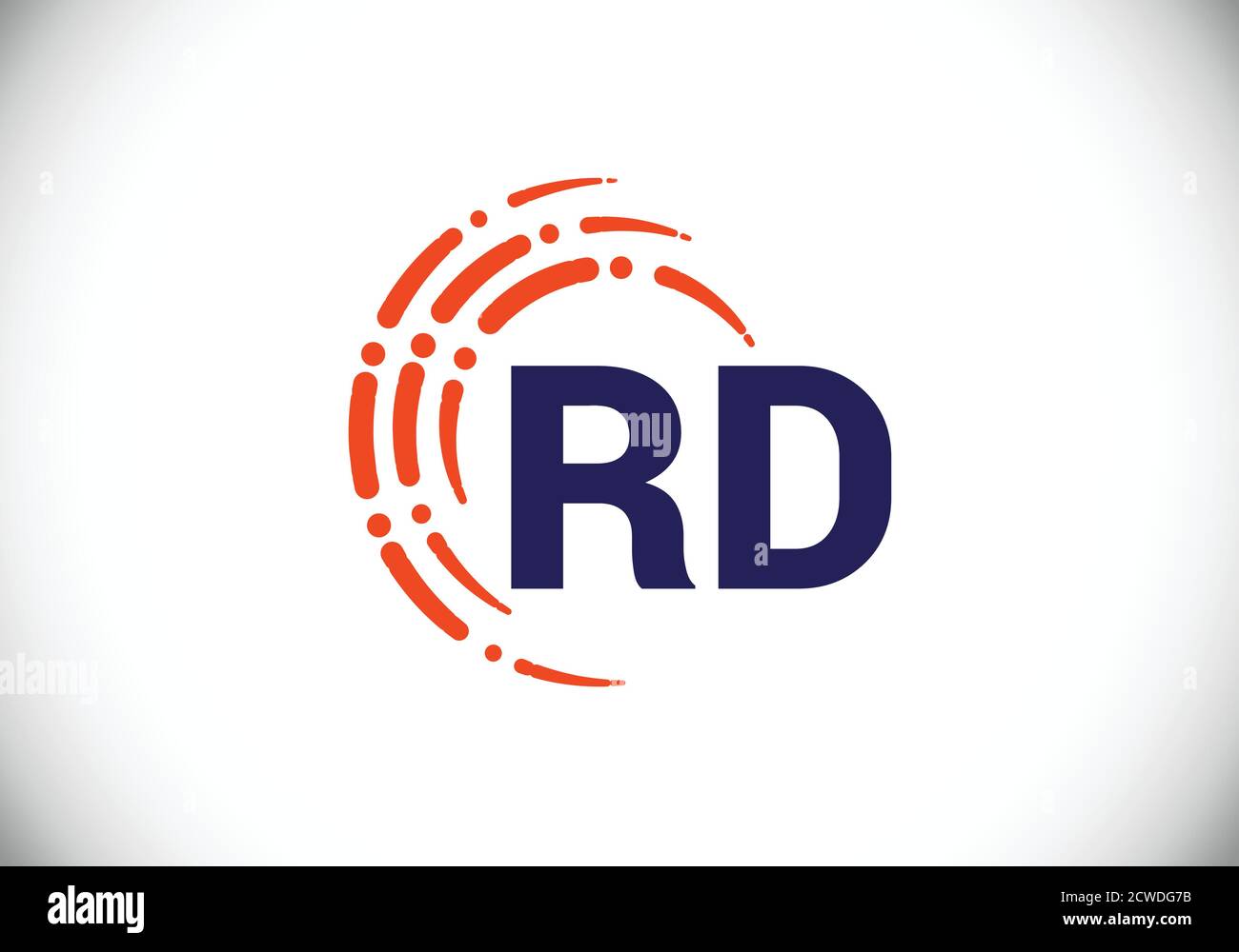 Initial Monogram Letter R D Logo Design Vector Template. R D Letter ...