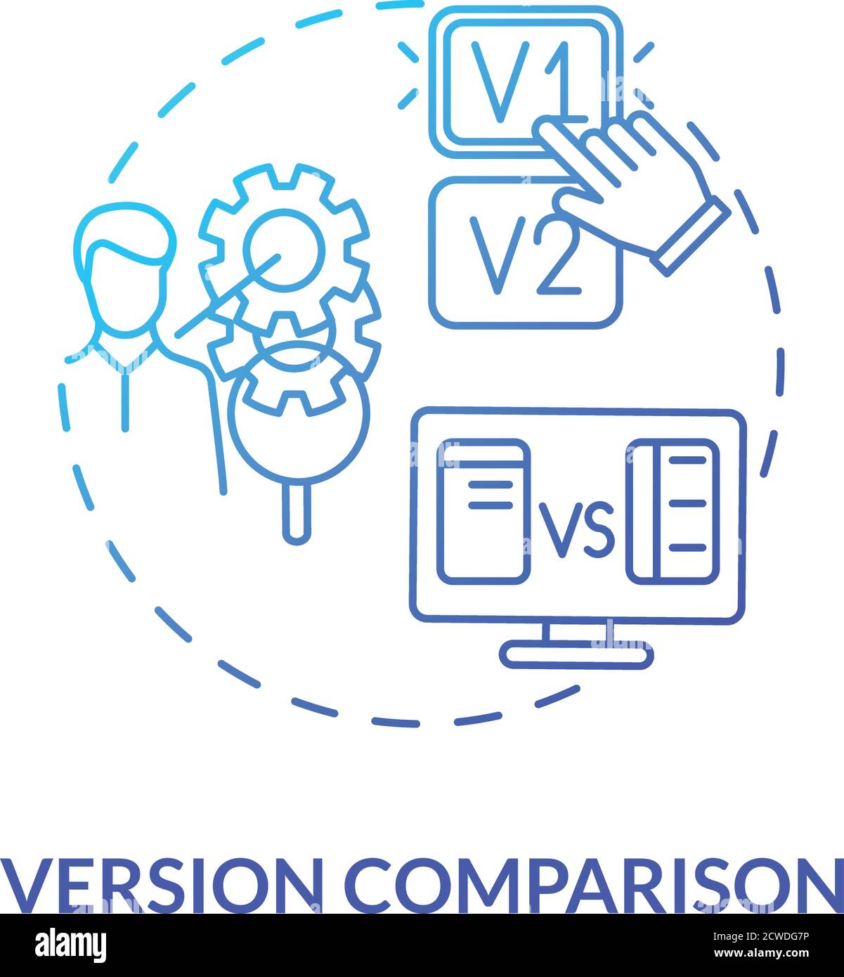 Version comparison concept icon Stock Vector Image & Art - Alamy