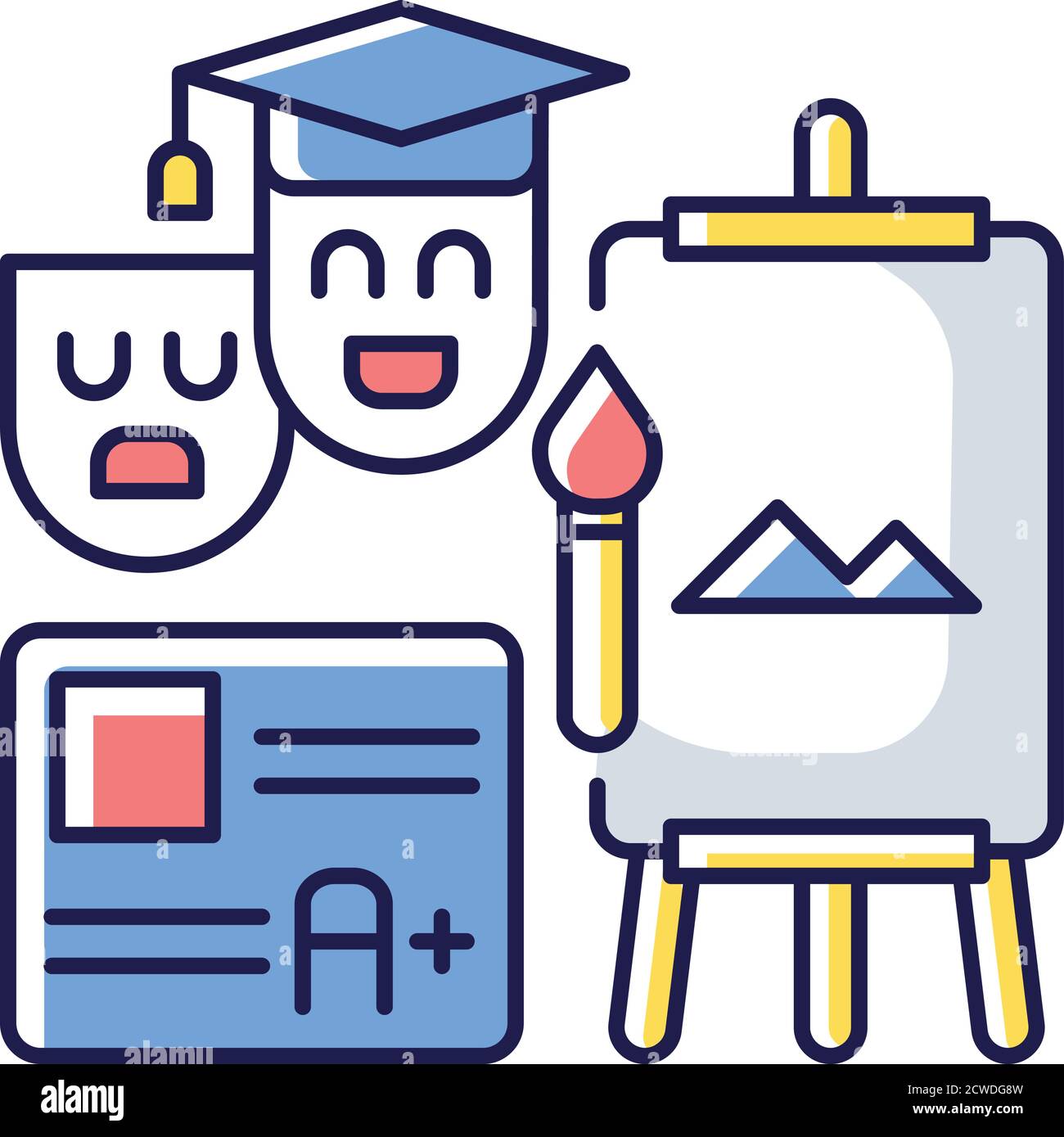 Creative certification exam RGB color icon Stock Vector Image & Art - Alamy