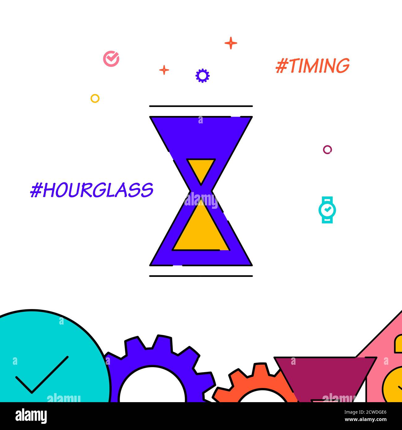 Hourglass Simple Stock Vector Images - Alamy