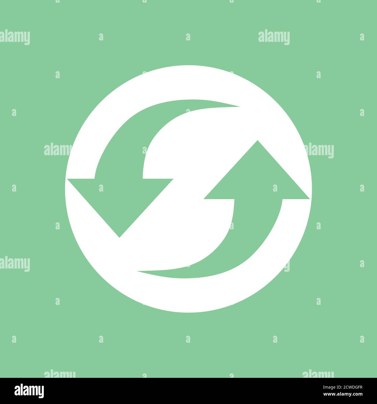 circle rotation arrow negative space logo vector Stock Vector Image ...