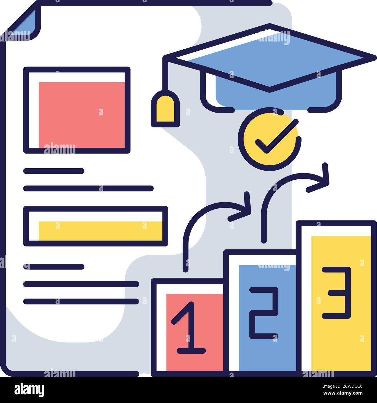 Placement tests RGB color icon Stock Vector Image & Art - Alamy