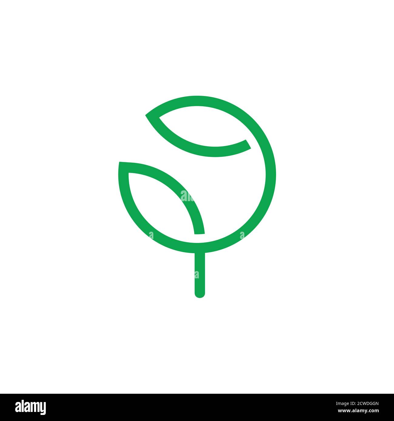 circle geometric line green plant logo vector Stock Vector Image & Art ...