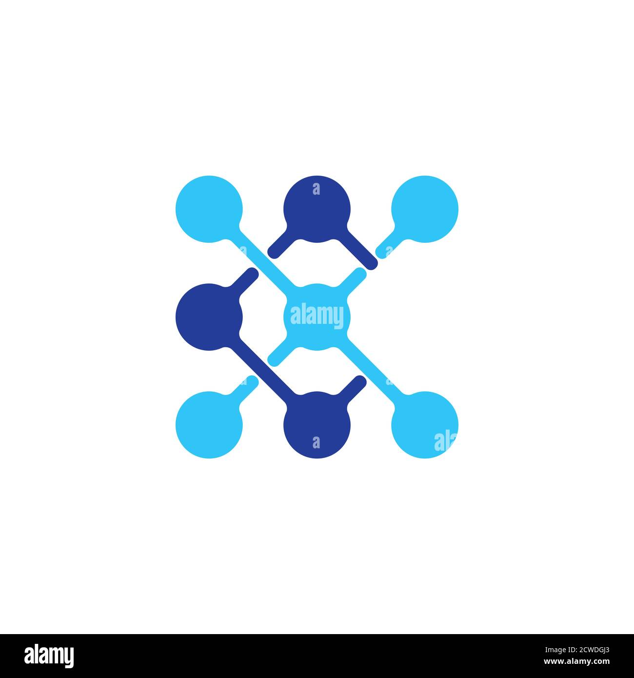 abstract letter c linked dots network overlapping logo vector Stock ...