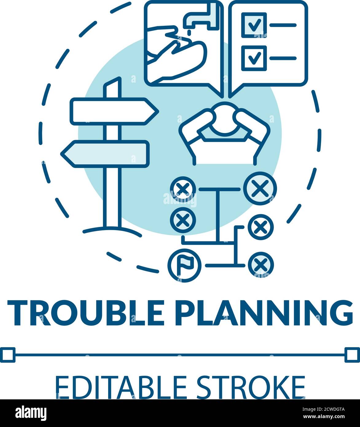 Trouble planning turquoise concept icon Stock Vector Image & Art - Alamy Trouble planning turquoise concept icon Stock Vector Image & Art - Alamy