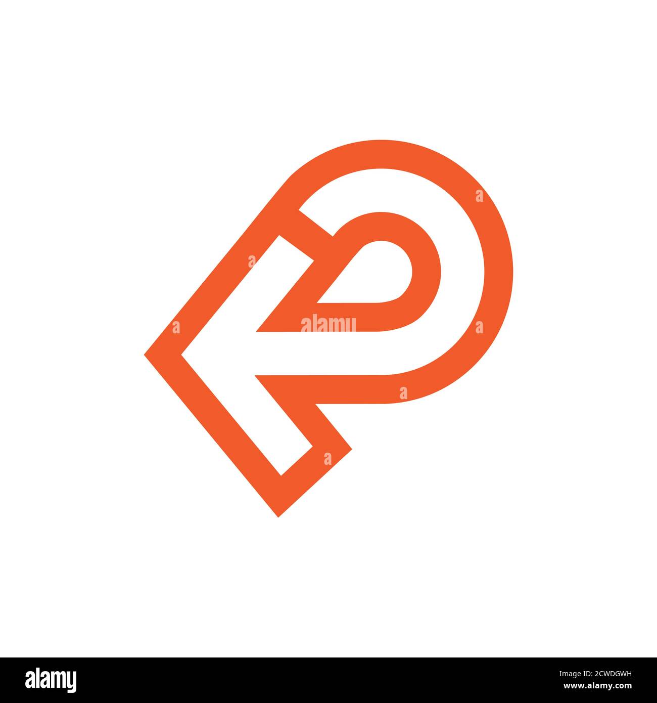 simple geometric rotate motion arrow line logo vector Stock Vector ...