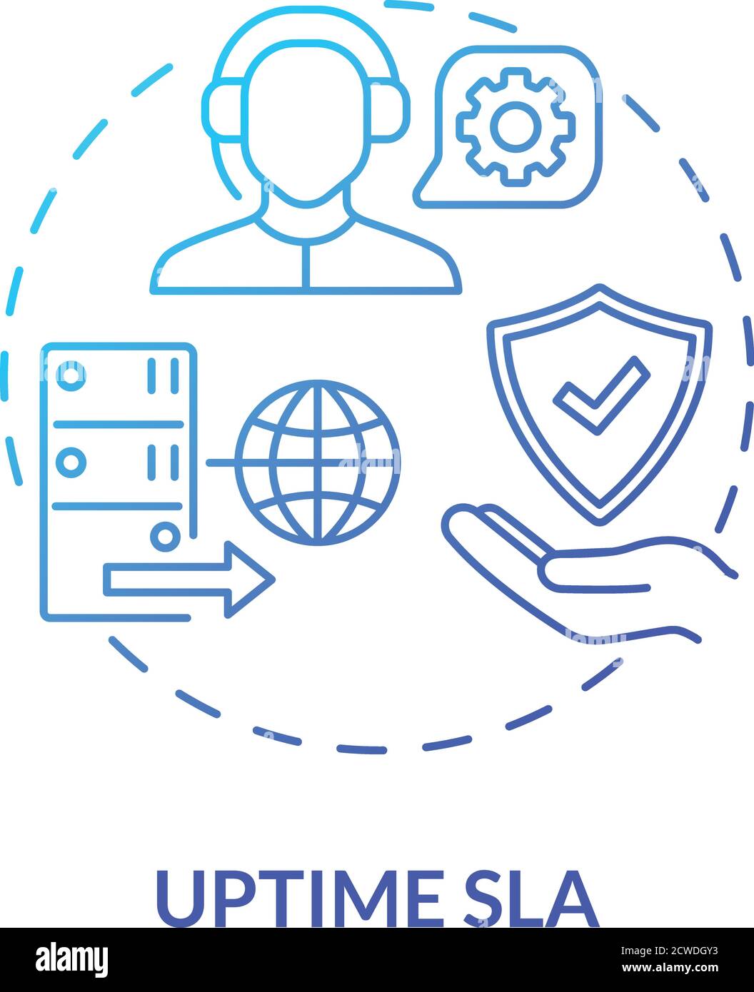 Uptime SLA concept icon Stock Vector Image & Art - Alamy