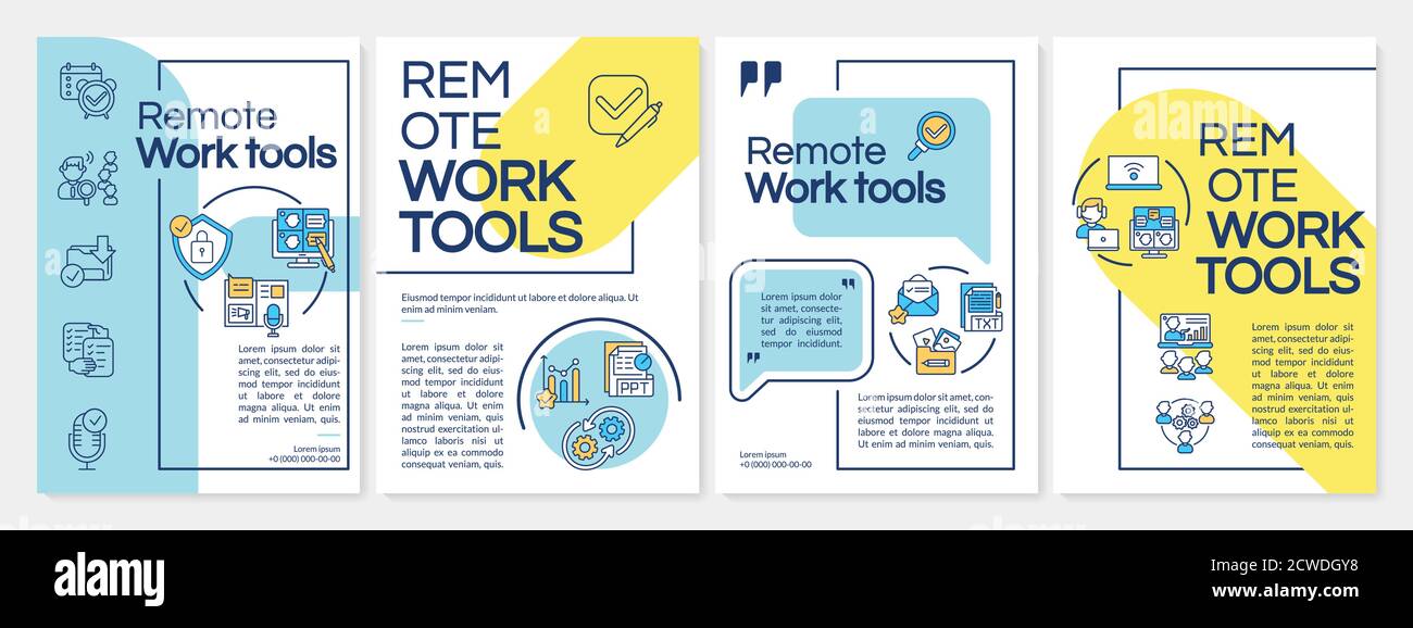 Remote work tools brochure template Stock Vector Image & Art - Alamy