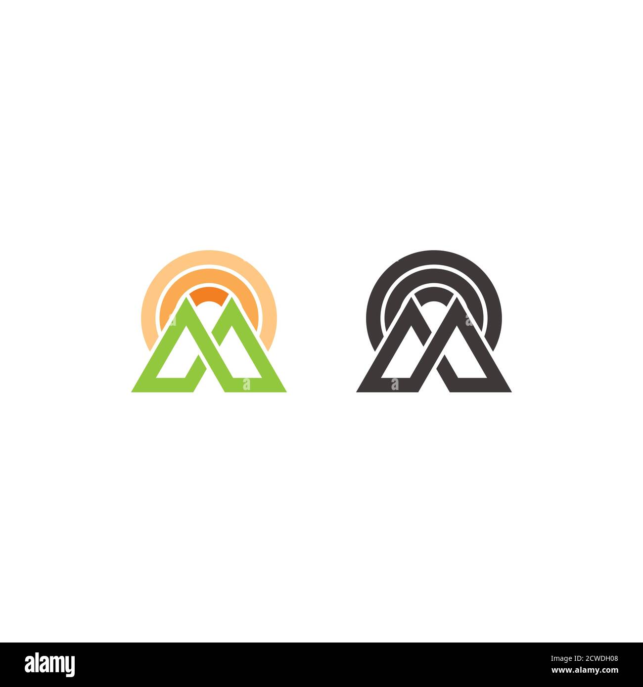 letter m stripes infinity signal symbol logo vector Stock Vector Image ...