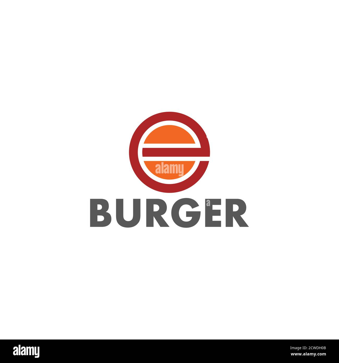 letter e burger shape simple geometric logo vector Stock Vector Image ...