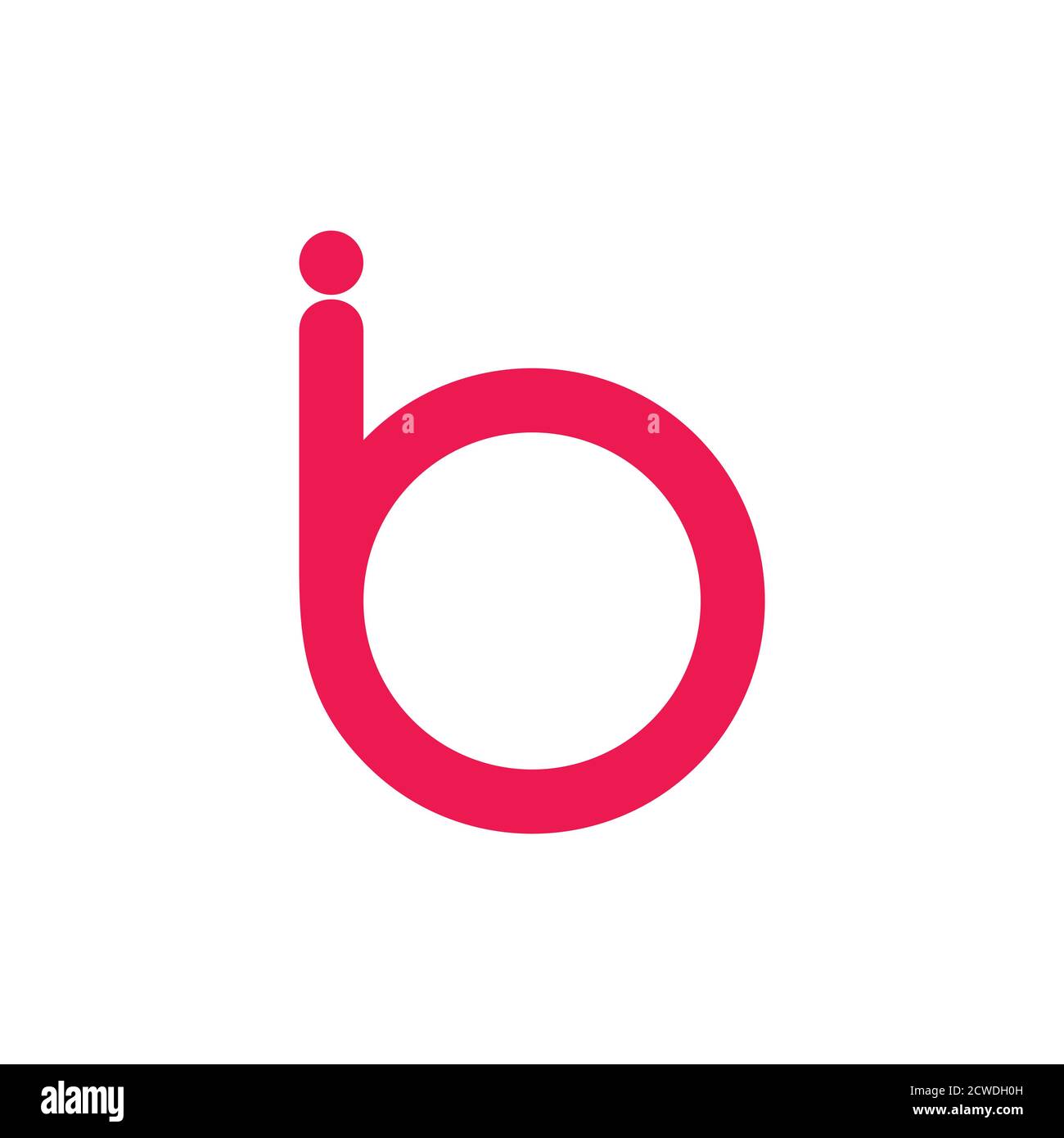 letter b simple circle geometric line art logo vector Stock Vector ...