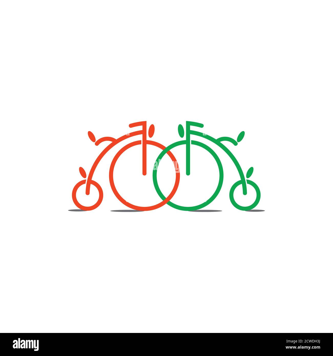 Old bike frame Stock Vector Images - Alamy