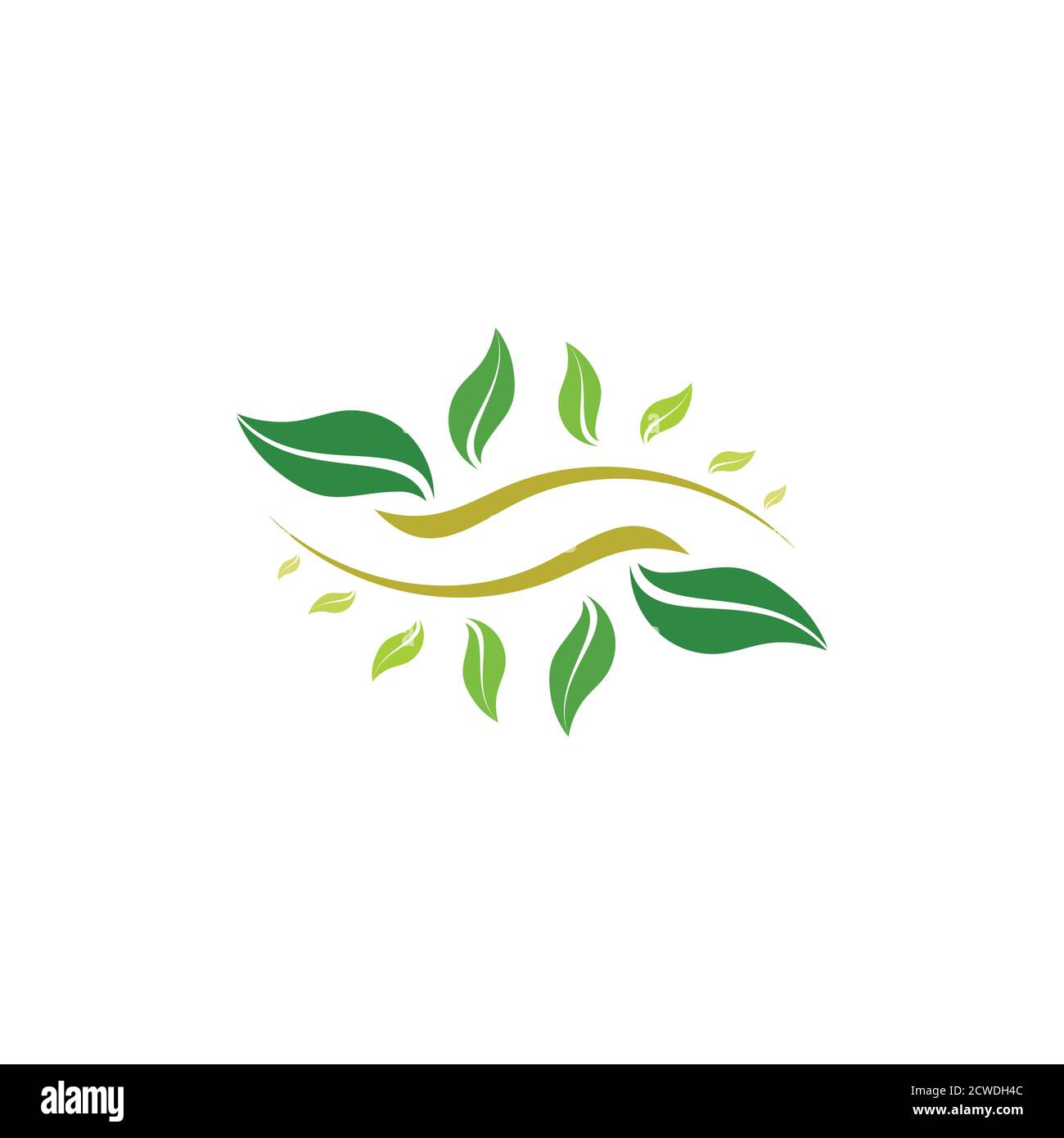 gradient leaf plant motion wind logo vector Stock Vector Image & Art ...