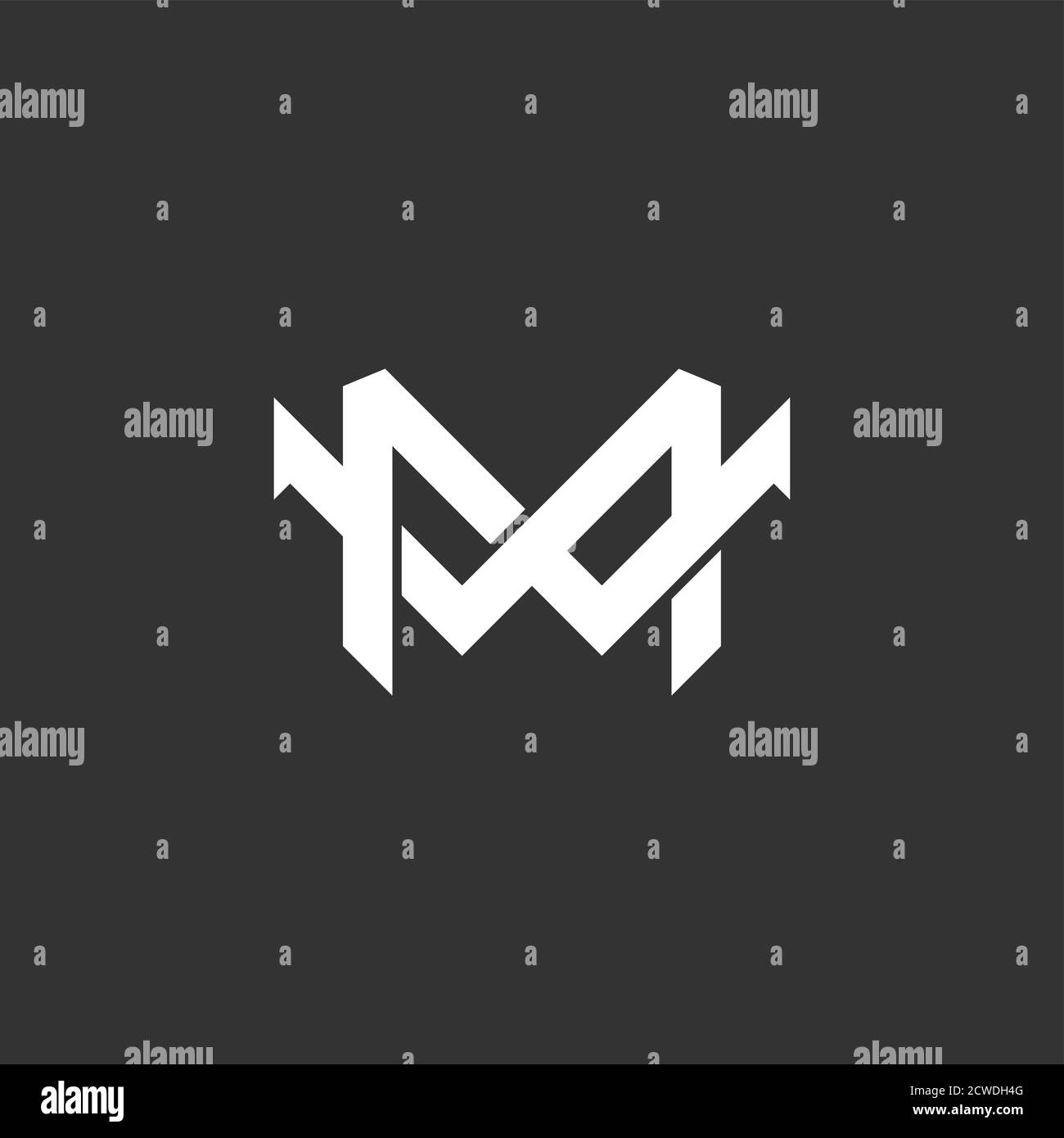 letter m linked arrow geometric line logo vector Stock Vector Image ...
