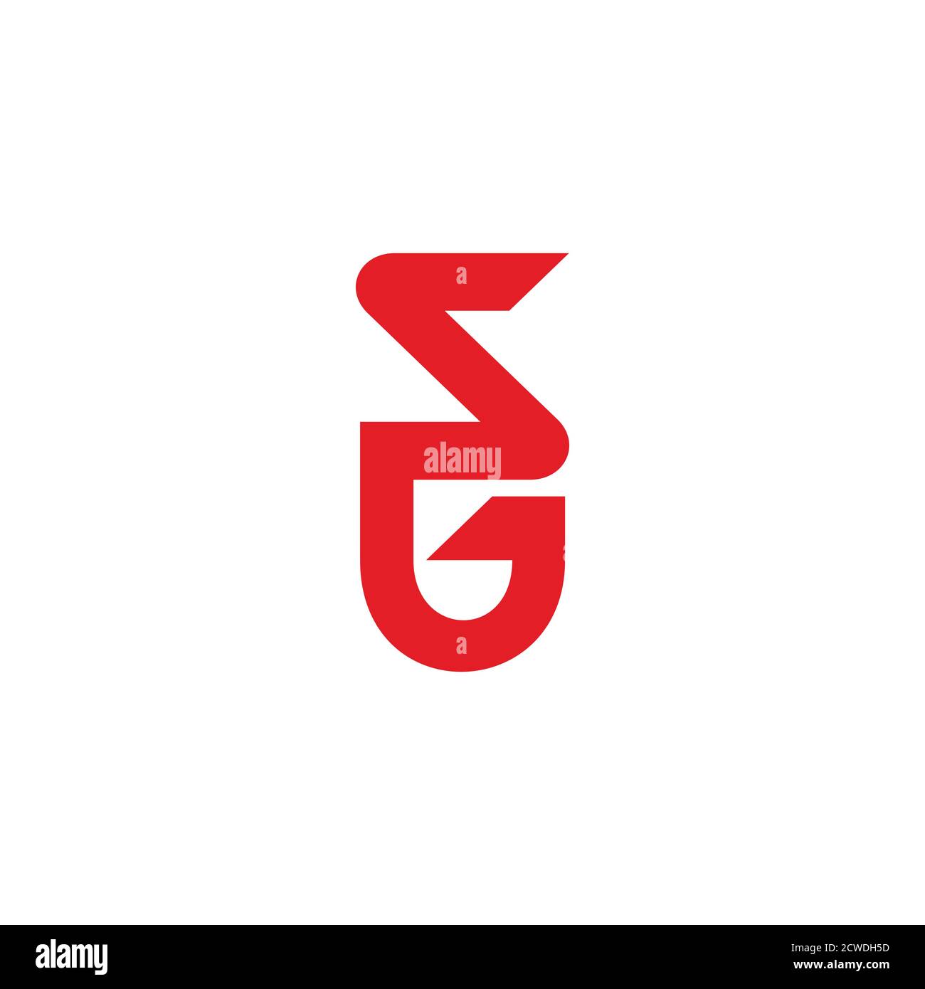 abstract letter sg simple geometric arrow line logo vector Stock Vector ...