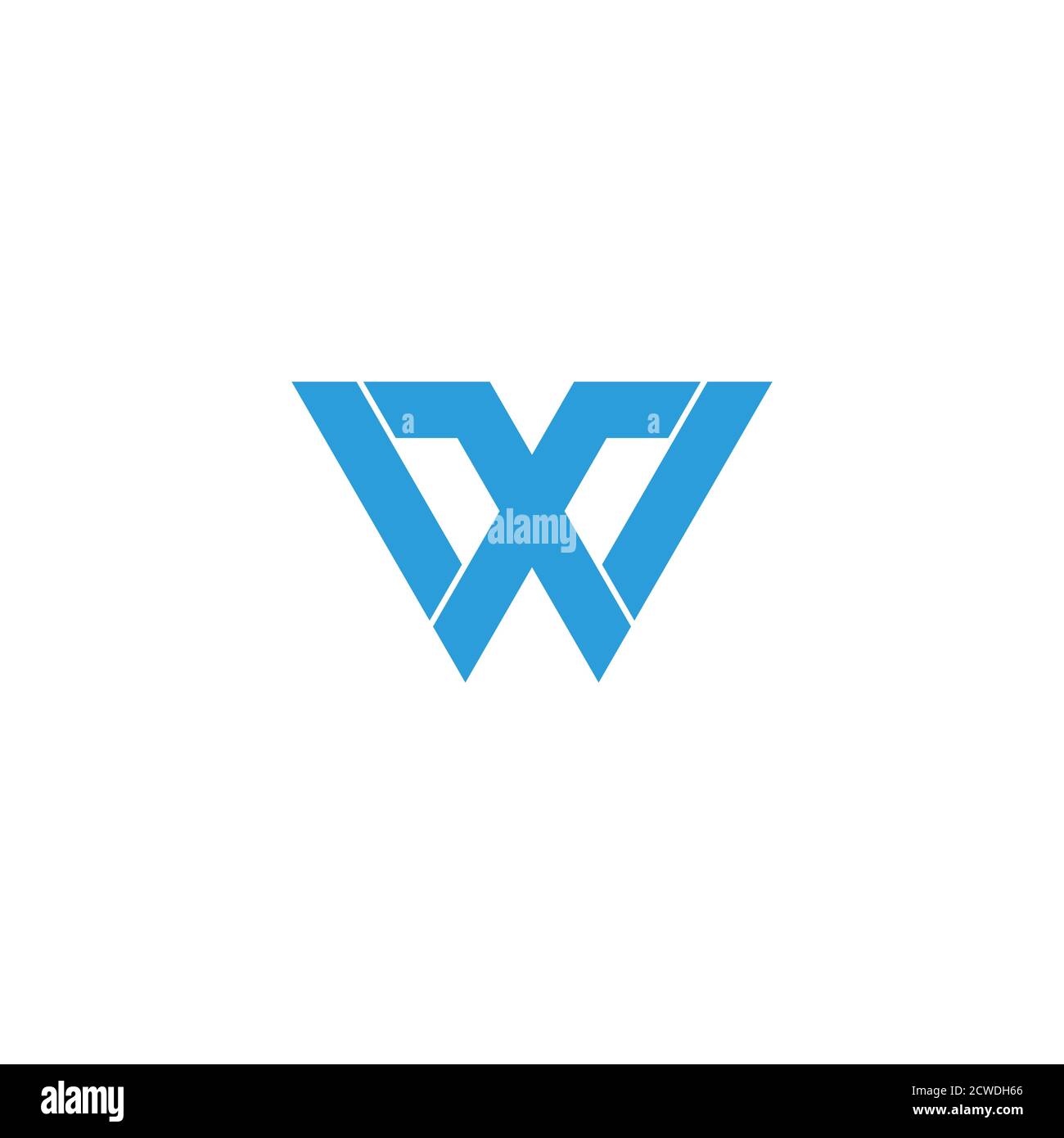 letter wx simple geometric modern triangle symbol logo vector Stock ...