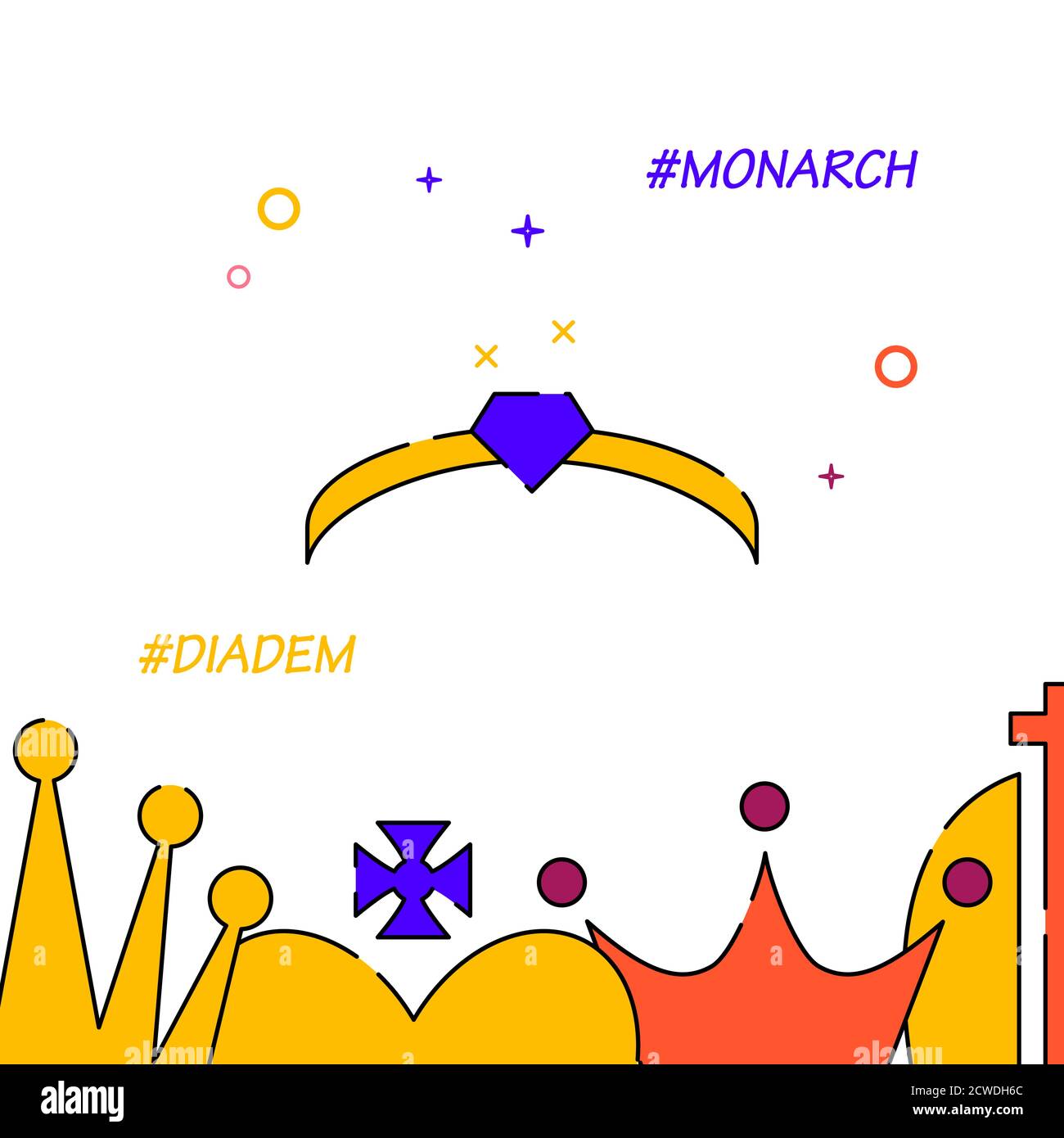 Simple diadem hi-res stock photography and images - Alamy