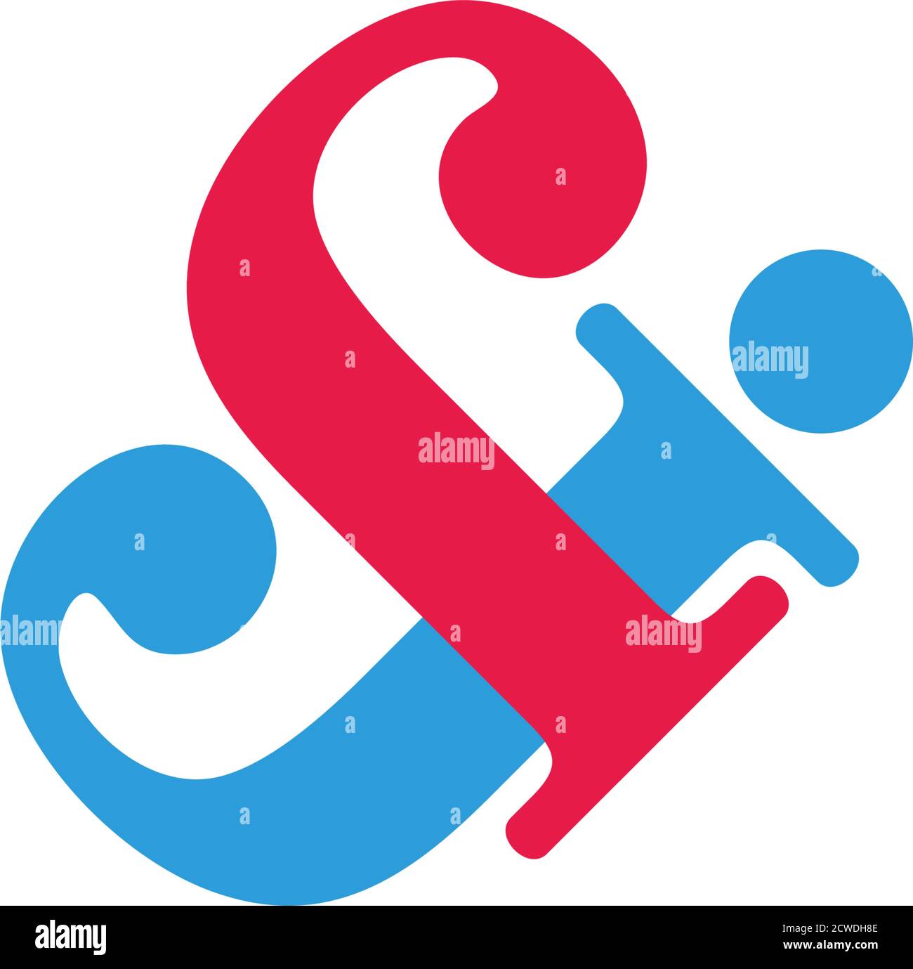 abstract letter sj colorful simple logo vector Stock Vector Image & Art ...