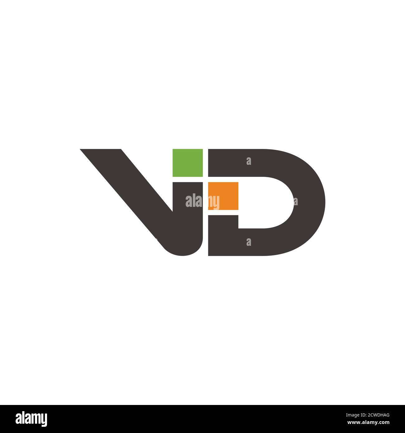 letter vd abstract windows geometric simple logo vector Stock Vector ...