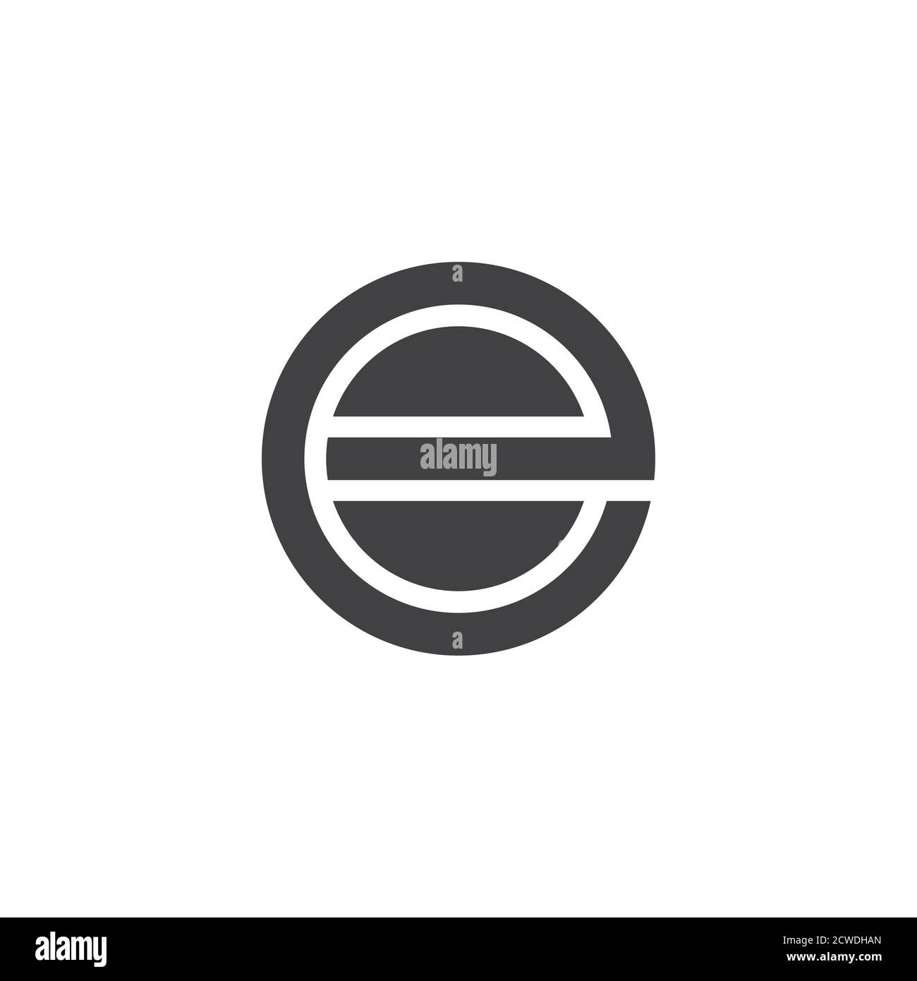 letter e circle global world business geometric logo vector Stock ...