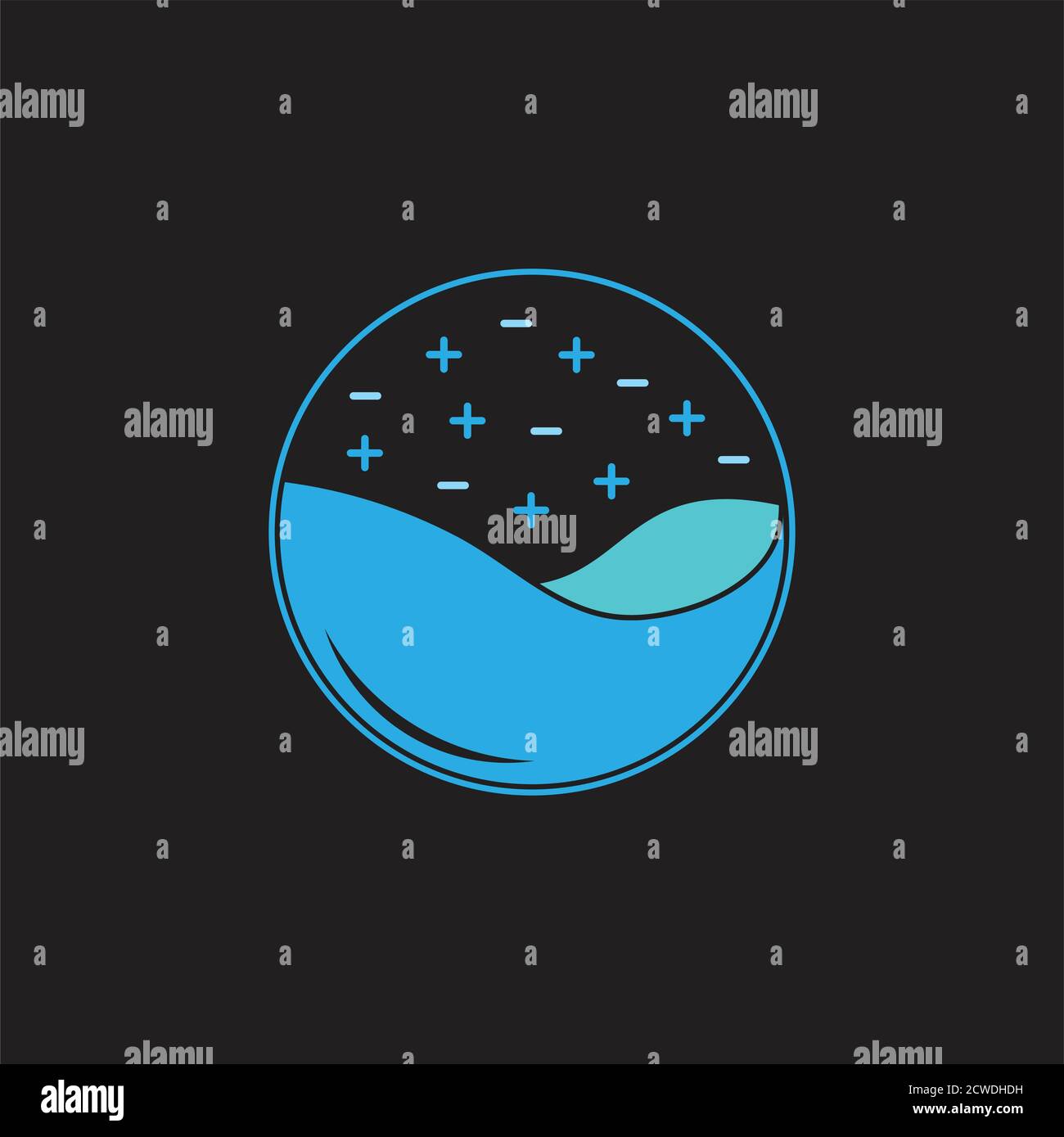 water ion 3d symbol vector Stock Vector Image & Art - Alamy