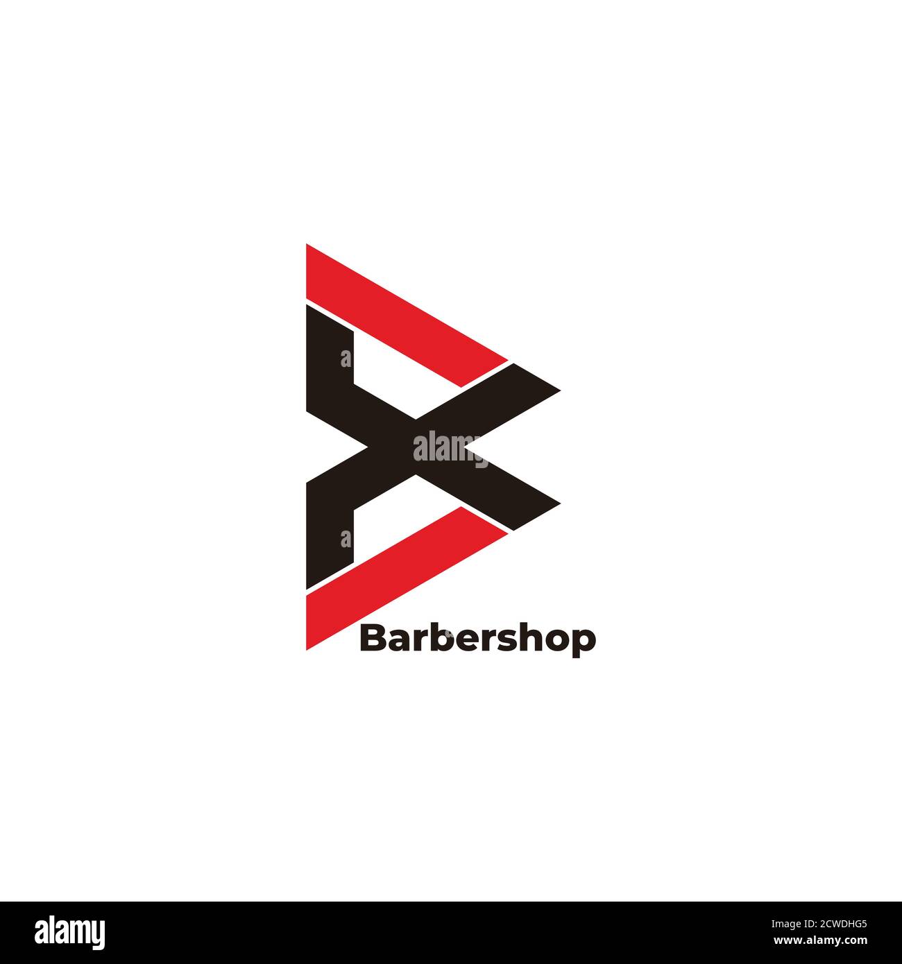 abstract scissors letter b geometric triangle shape logo vector Stock ...