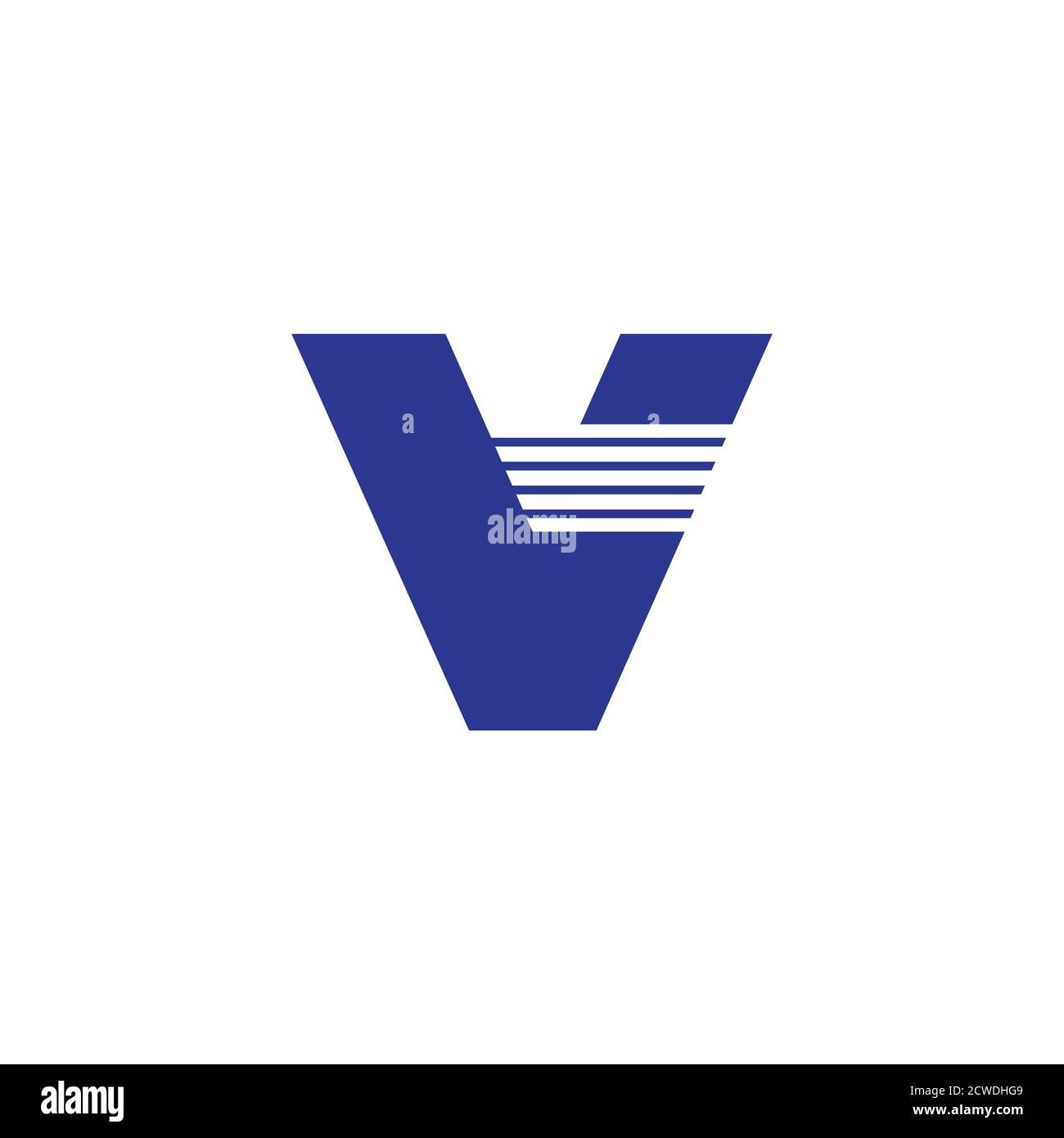 letter v stripes motion geometric logo vector Stock Vector Image & Art ...