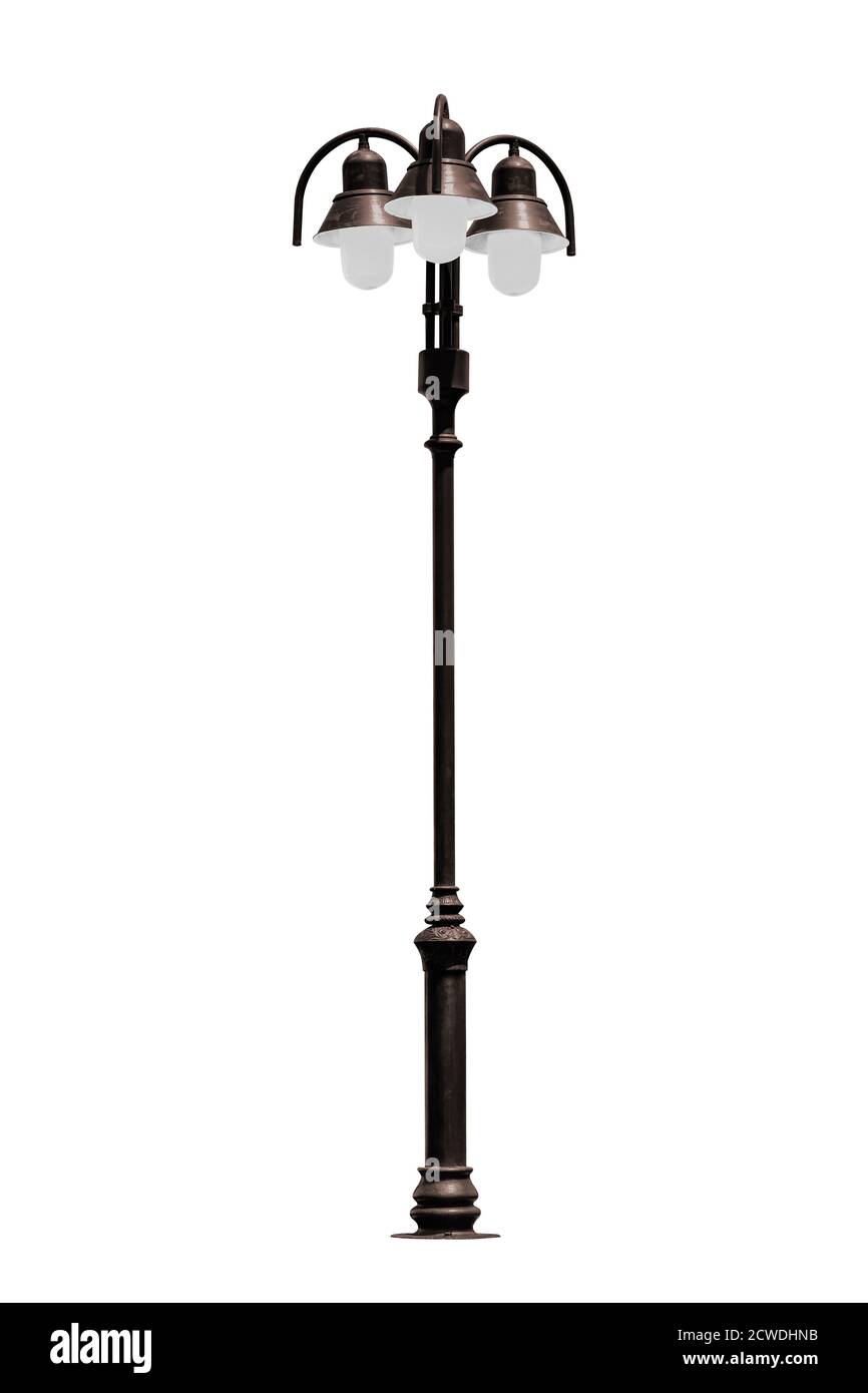Light pole isolated on white, work with clipping path Stock Photo - Alamy