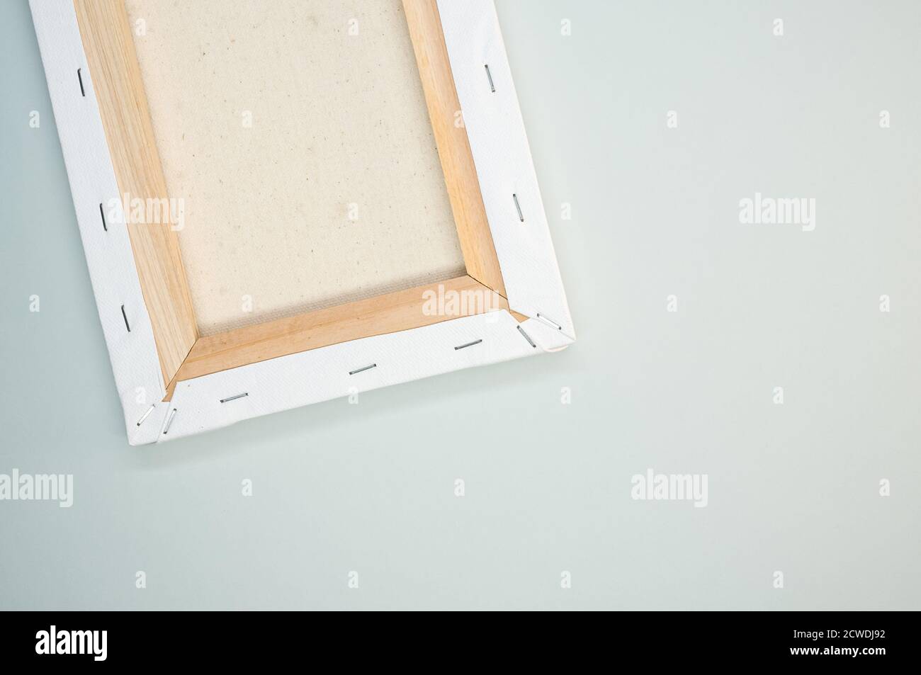 Top view of the white canvas on the gray surface Stock Photo - Alamy