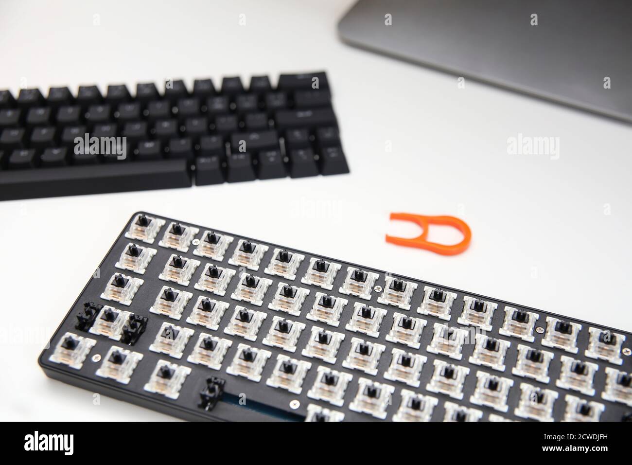 Close-up of Mechanical Keyboard Showing Keyswitch Stock Photo - Alamy