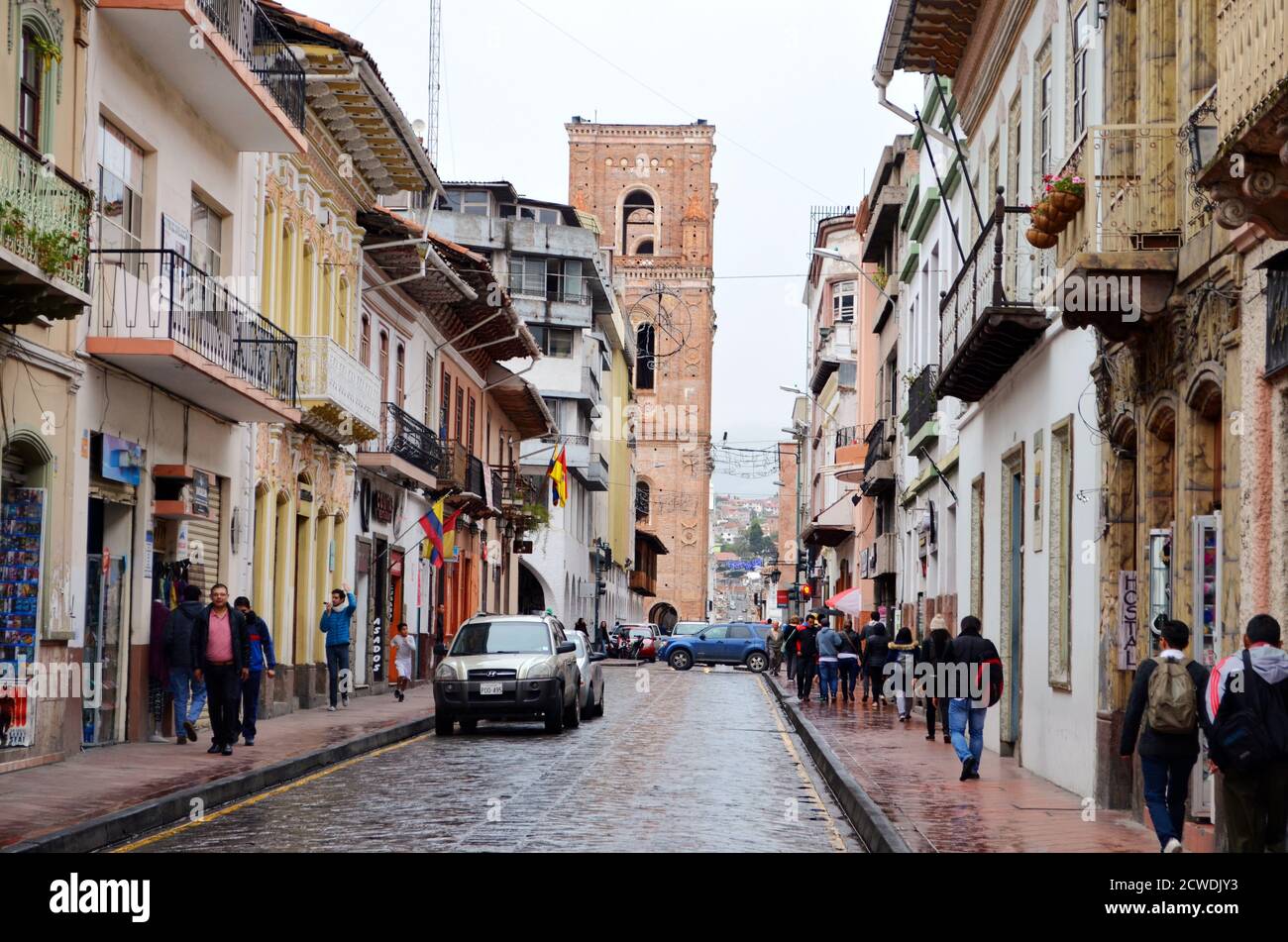 Cuenca, Ecuador - Old Town Street Stock Photo - Alamy