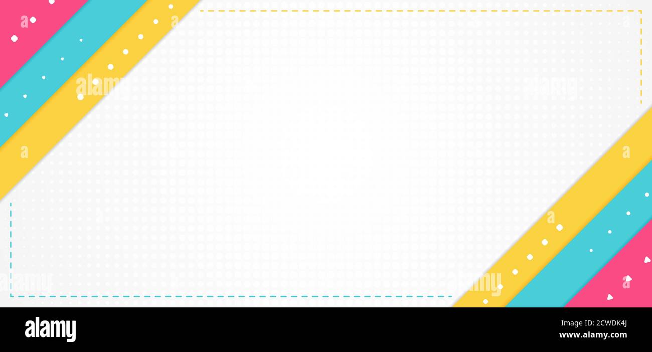 Colorful overlap layer colorful shape design dashed line frame style ...