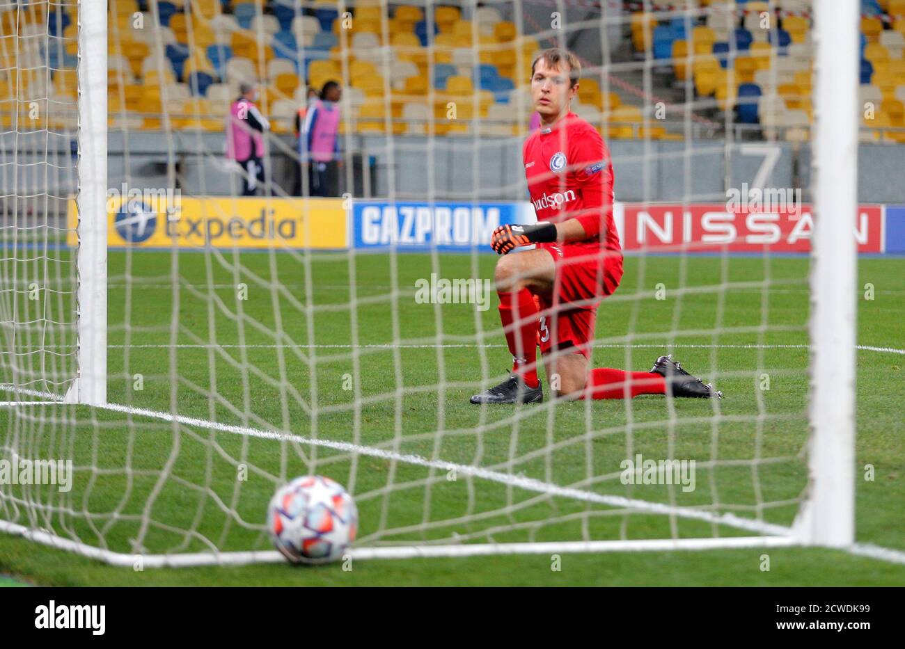 Gent goalkeeper Davy Roef seen in action during the second leg of the ...