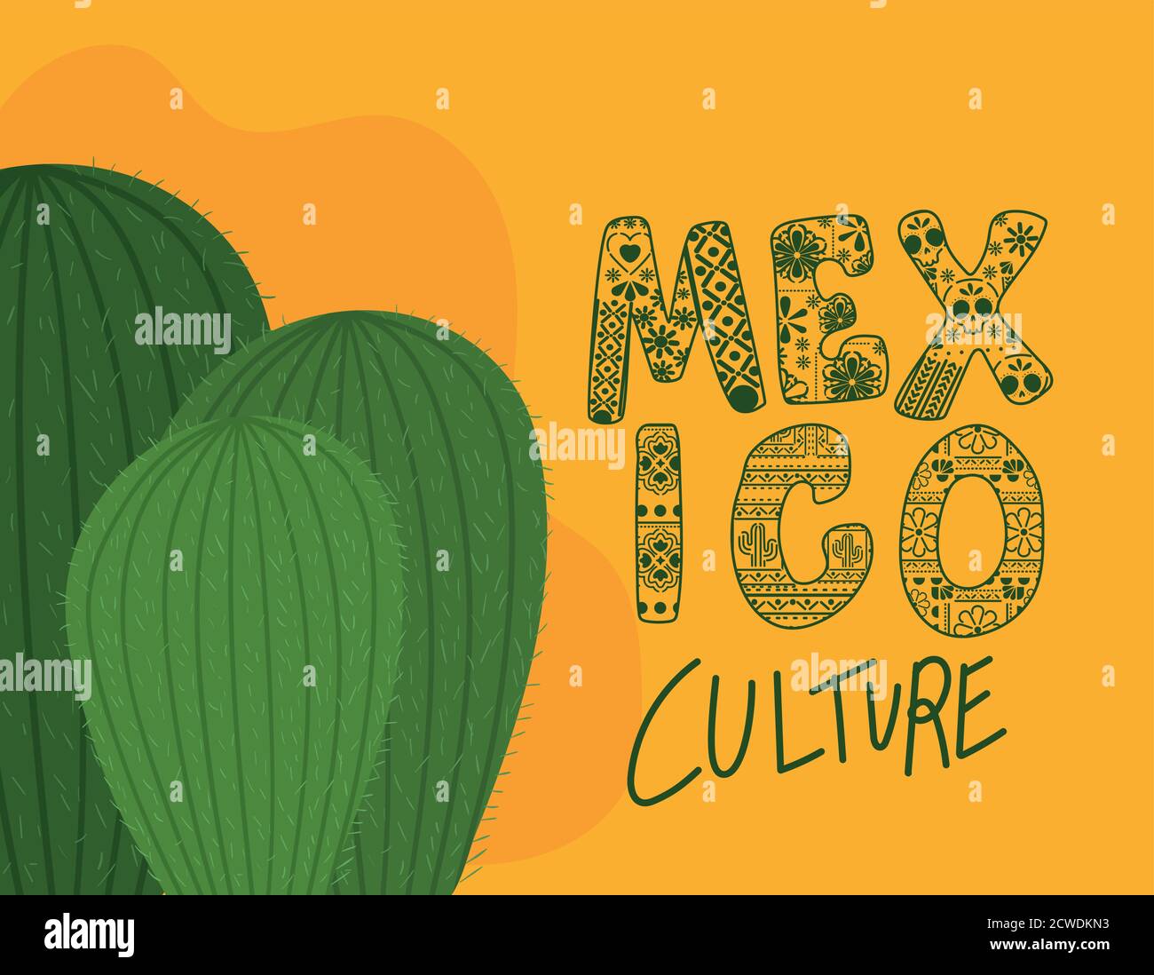 Mexico culture with cactus vector design Stock Vector Image & Art - Alamy
