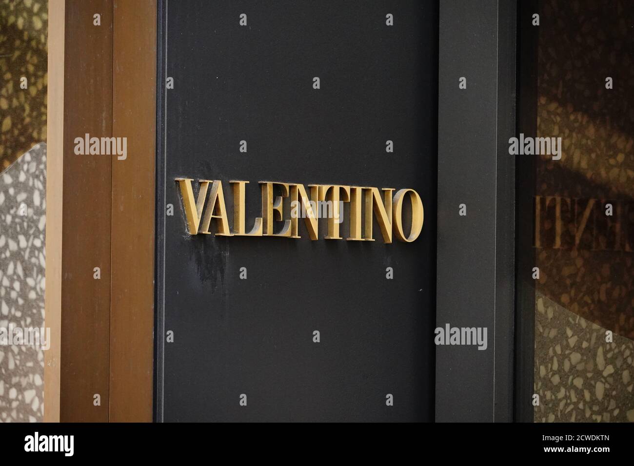 Valentino logo seen one at one of their branches Stock Photo - Alamy